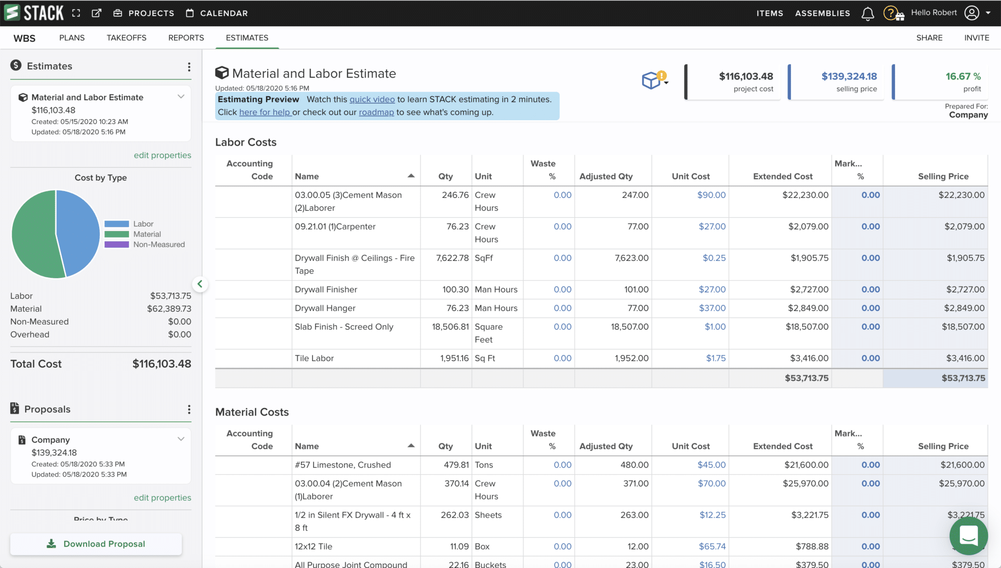 Advanced Estimating in Preconstruction Software | StackCT