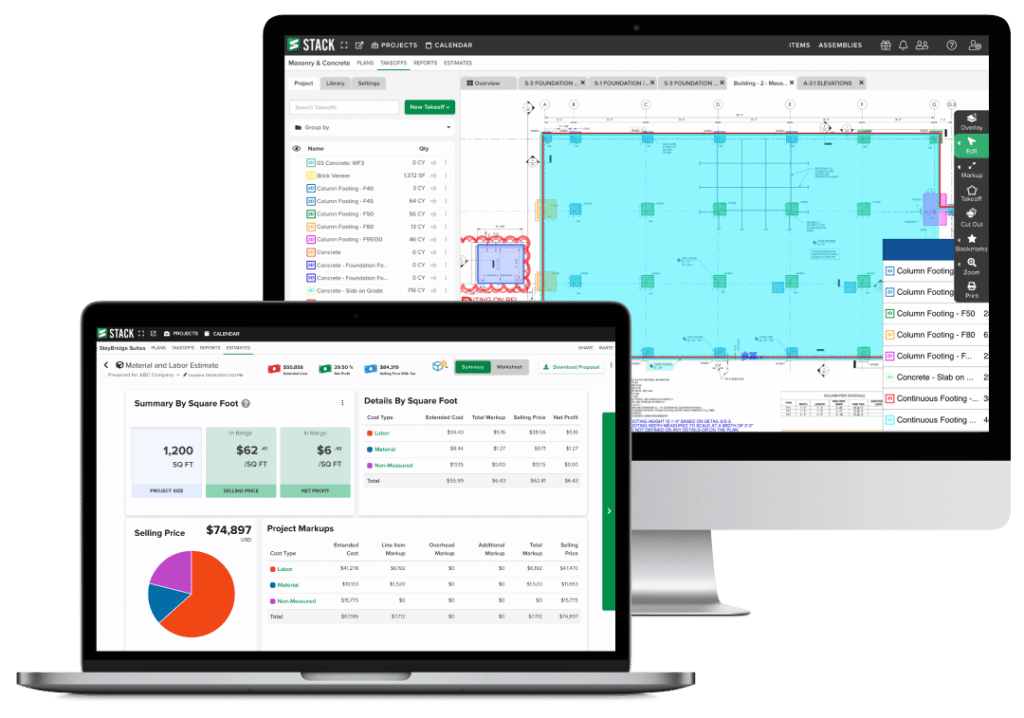 Free Concrete Estimating Software & Takeoff Software | STACK