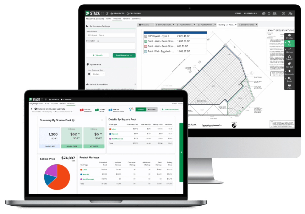 Drywall Contractors Takeoff & Estimating Software | STACK