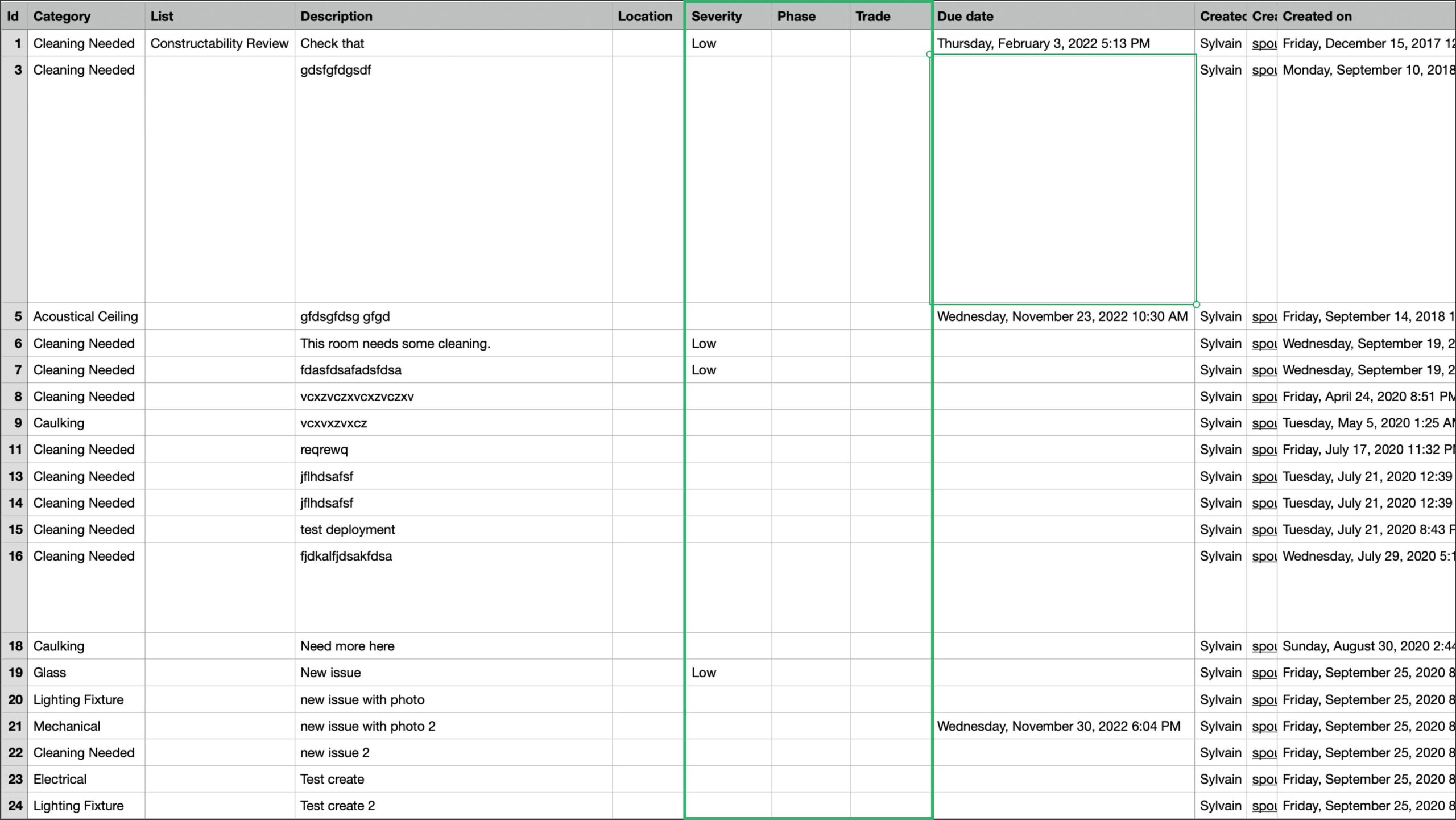 Custom Fields In Issues Csv Download Stack Construction Technologies 7544