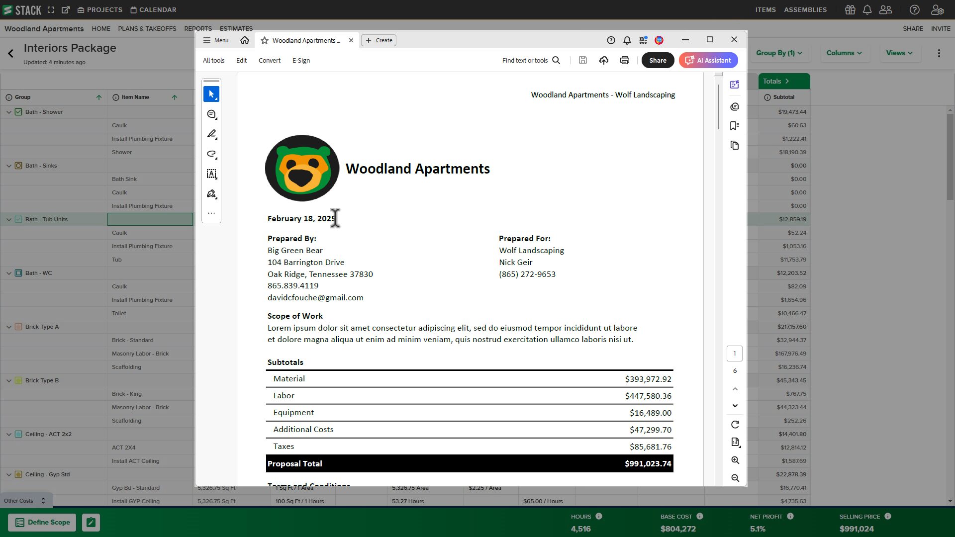 XLS Proposal Updates - STACK Construction Technologies XLS Proposal Updates - STACK Construction Technologies