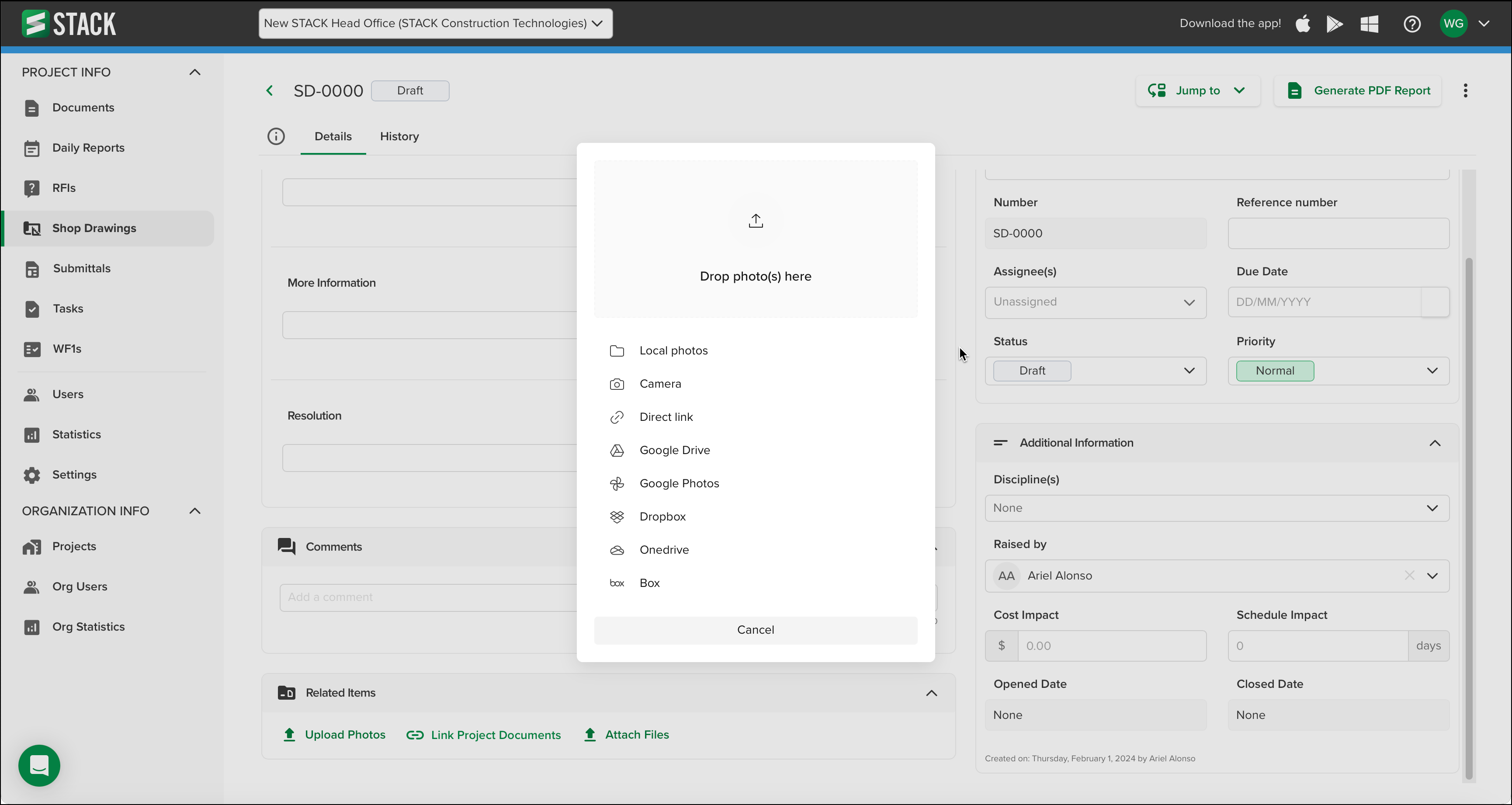 Upload Photos and Documents to Workflows - STACK Construction Technologies